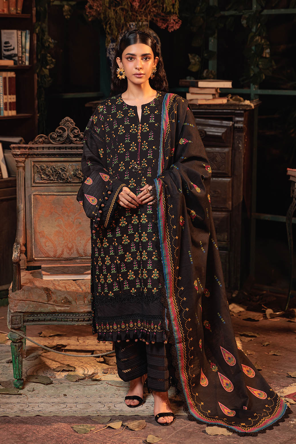 MIDNIGHT FLORA - 3 PC (1W24P3P064) – Bonanza Satrangi