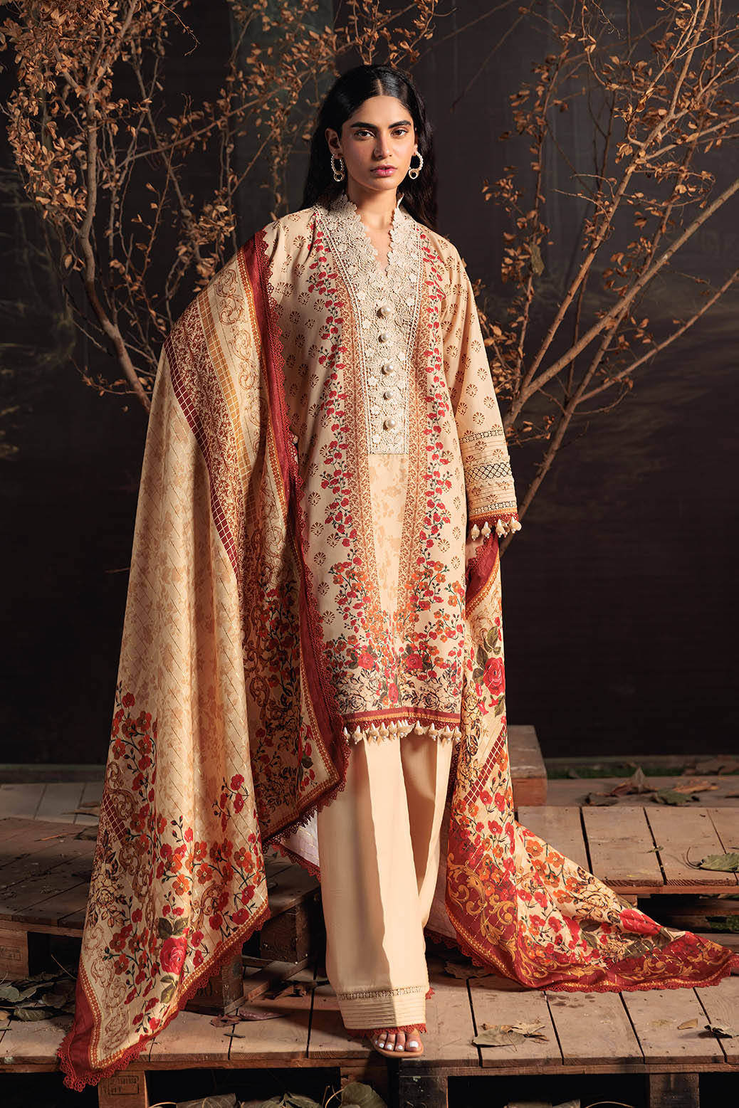 WHITE FLOWER - 3 PC (1W24P3P371) – Bonanza Satrangi