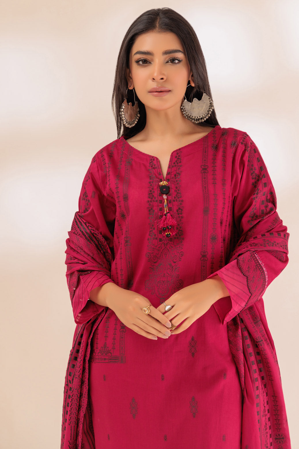 PINK-JACQUARD-3 PIECE (JRS233P20) – Bonanza Satrangi