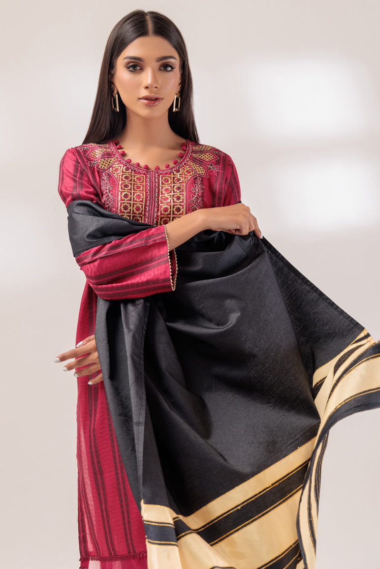 RED-JACQUARD-3 PIECE (PWS5233P04) – Bonanza Satrangi