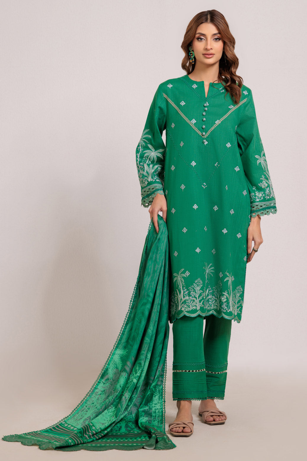 GREEN-CROSS HATCH-3 PIECE (WS1243P17) – Bonanza Satrangi